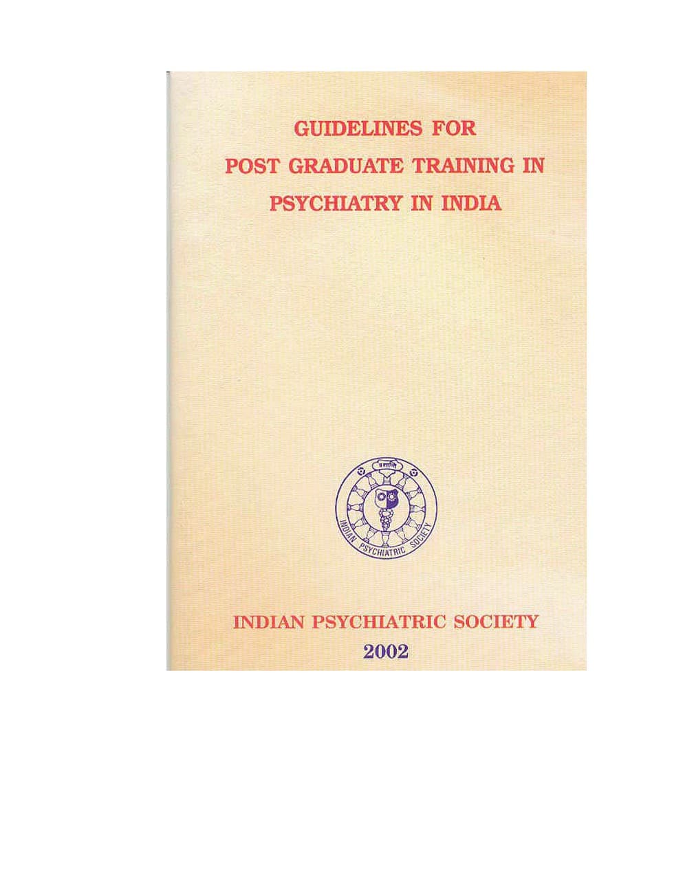 Resource Material | Indian Psychiatric Society